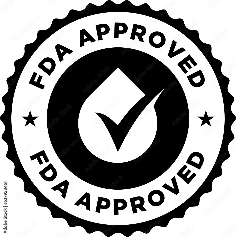 FDA Approved Food and Drug Administration icon, symbol, label, badge, logo, seal Stock Photo ...