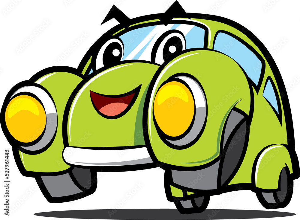 Cartoon car character illustration Stock Illustration | Adobe Stock