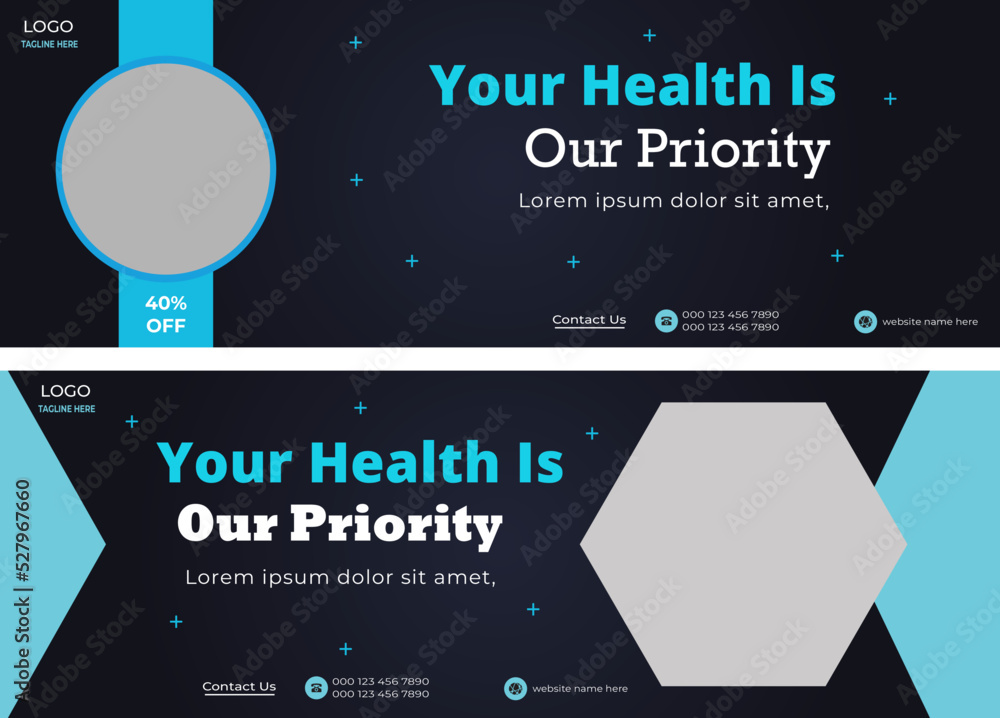 Health care template promotion Set of Editable minimal square banner ...