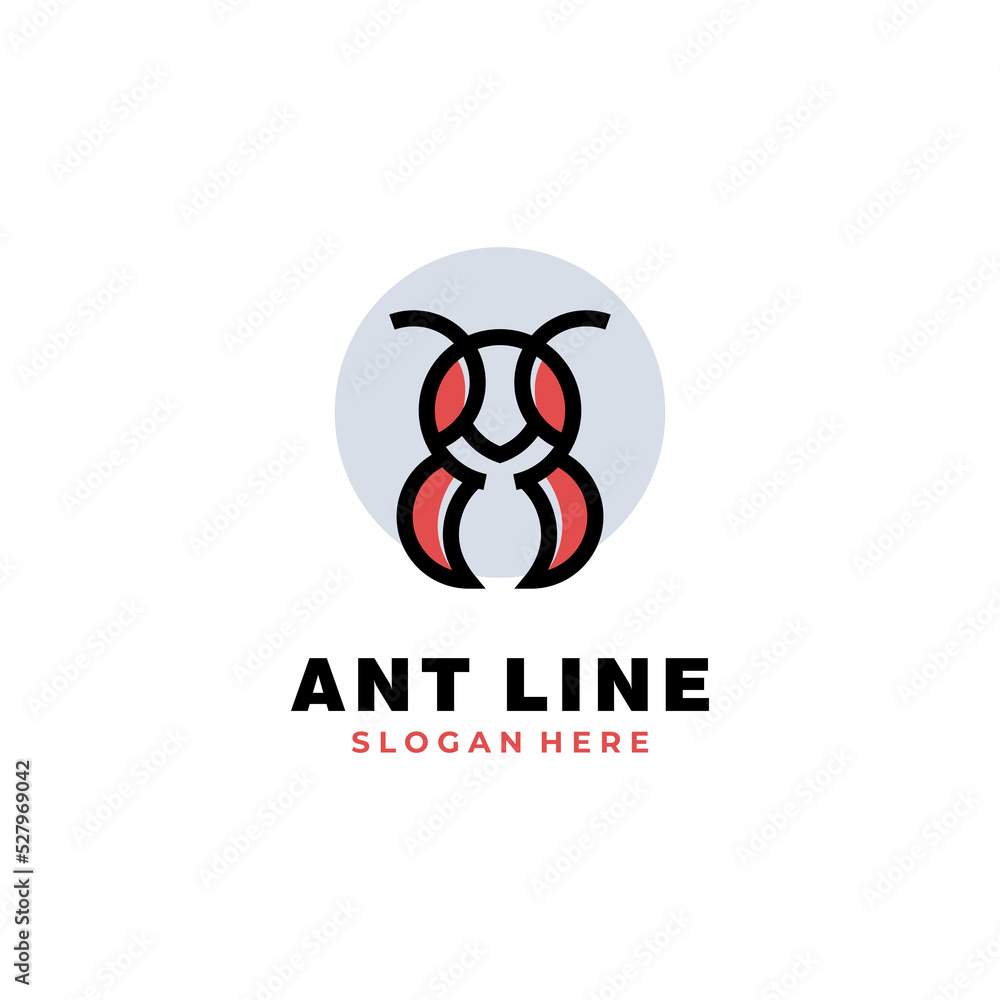 ant logo design Stock Vector | Adobe Stock