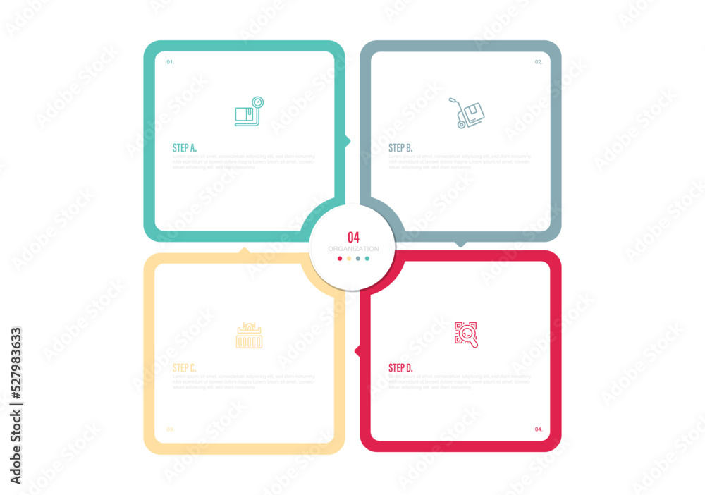 Step of business timeline infographic for data business visualization ...