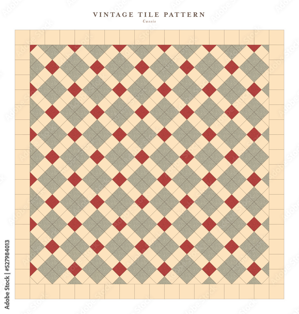 Motif de carrelage ancien à la française. Faïence rétro traditionnelle ...