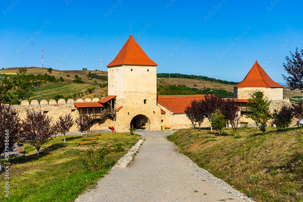 Famous Rupea fortress in Transylvania, Romania. Rupea Citadel (Cetatea ...
