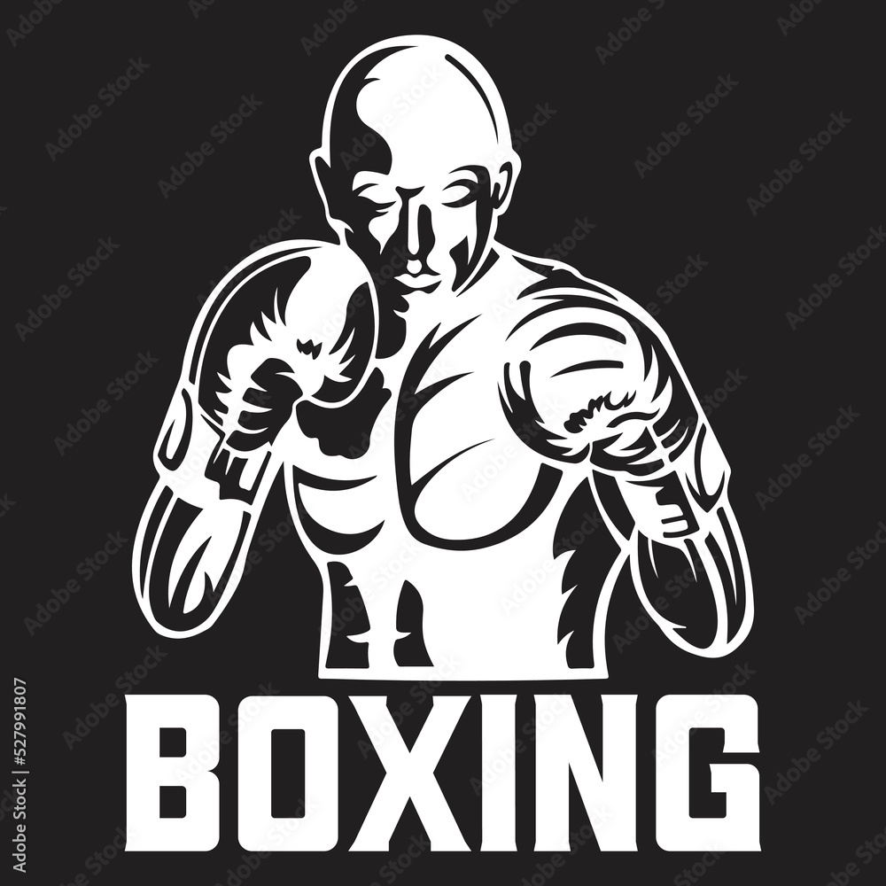 Vetor de Boxing - Sports and Athletic T-shirt Design Template Vector ...