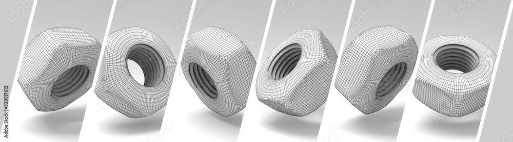 Industrial concept illustration. Service and repair relative image. 3D ...