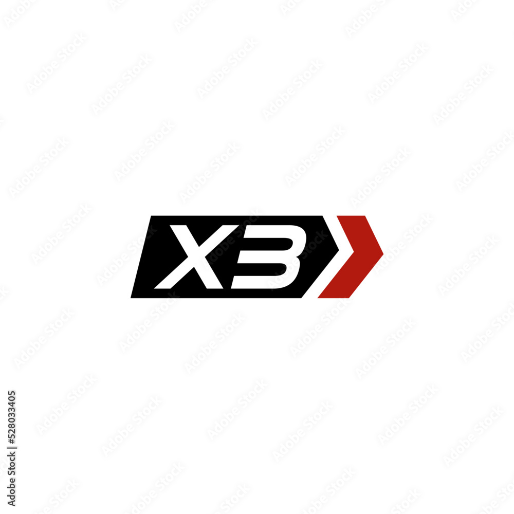 Letter XB logo with simple right arrow design ideas Stock Vector ...