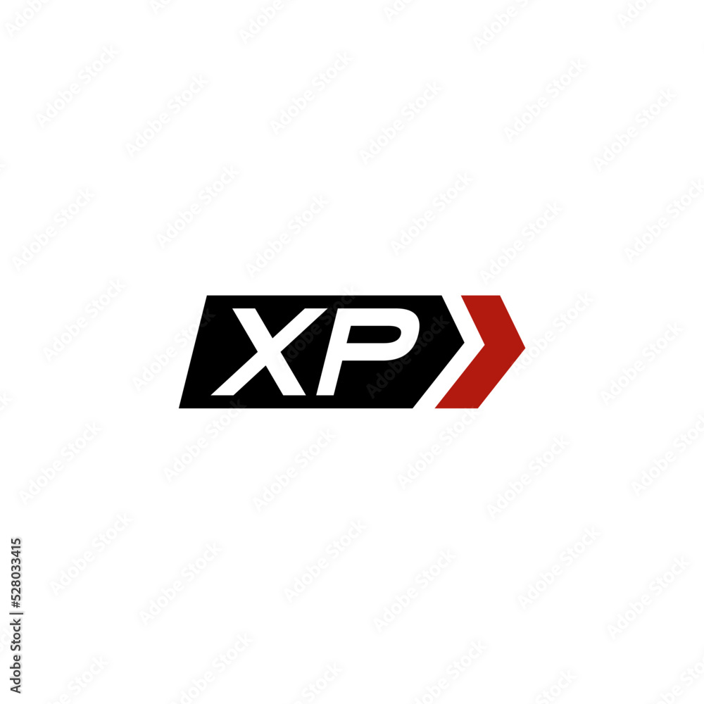 Letter XP logo with simple right arrow design ideas Stock Vector ...