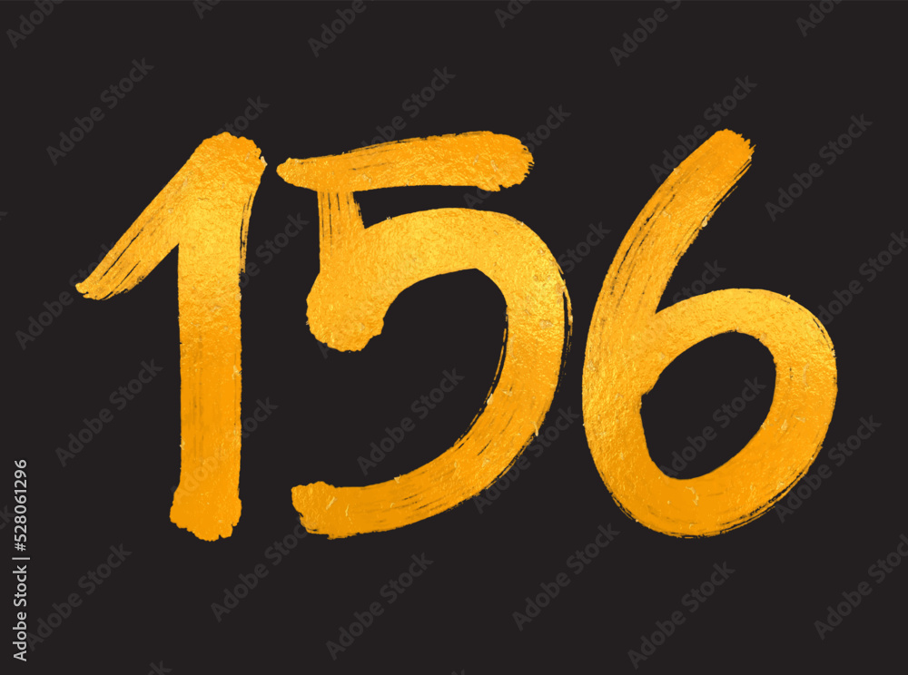 156 Number logo vector illustration, 156 Years Anniversary Celebration ...