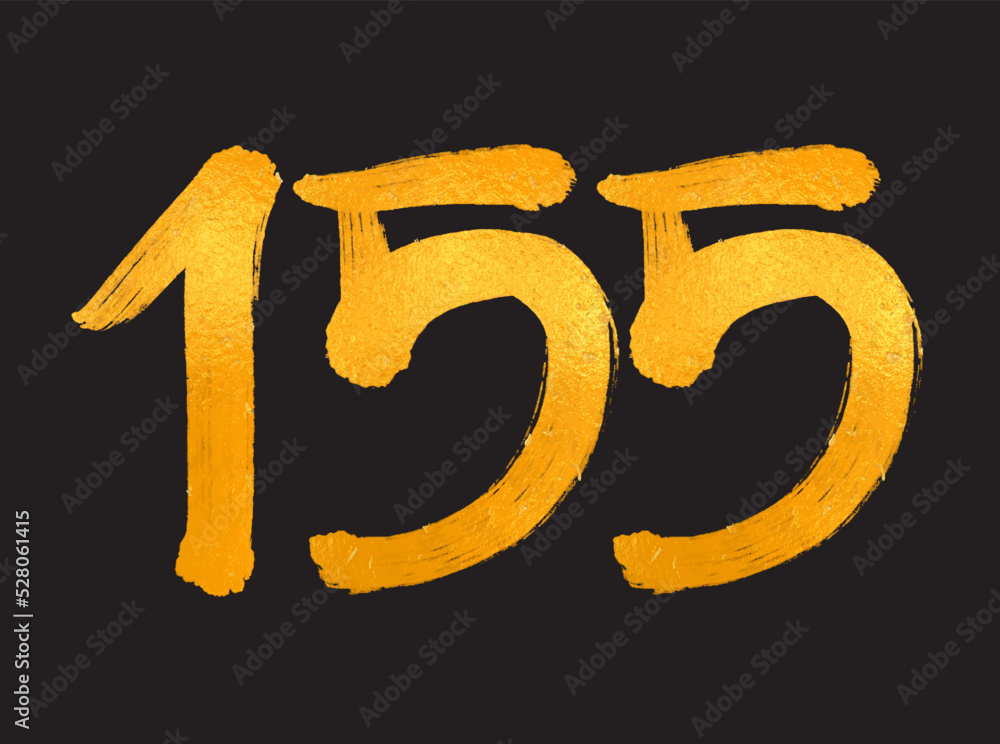 155 Number logo vector illustration, 155 Years Anniversary Celebration ...