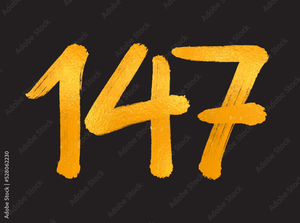 147 Number logo vector illustration, 147 Years Anniversary Celebration ...