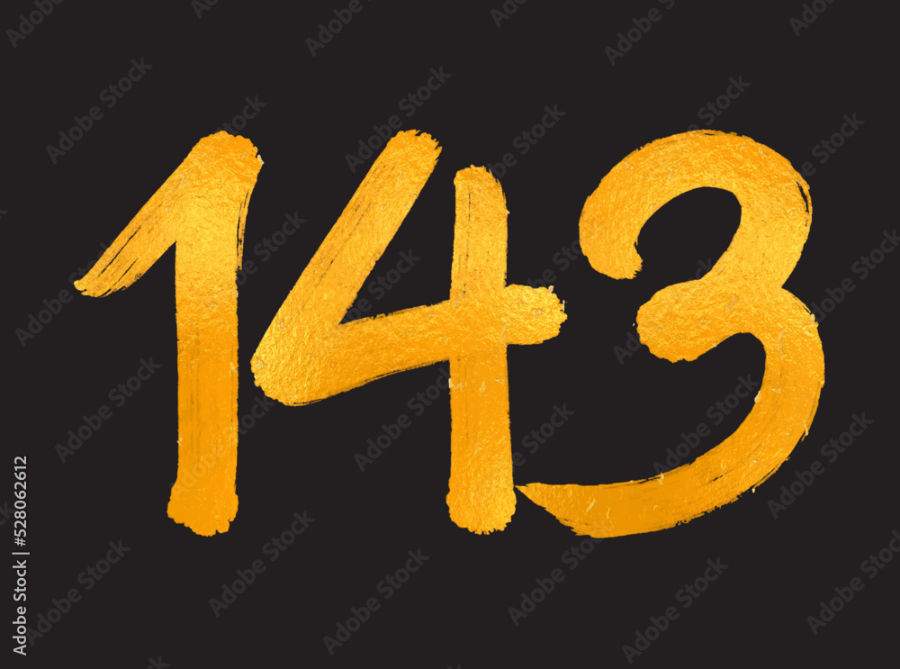 143 Number logo vector illustration, 143 Years Anniversary Celebration ...