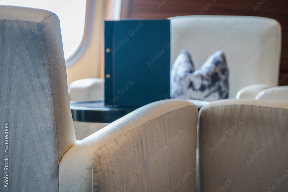 Elegant Art Deco interior design furnishing bar lounge area onboard ...