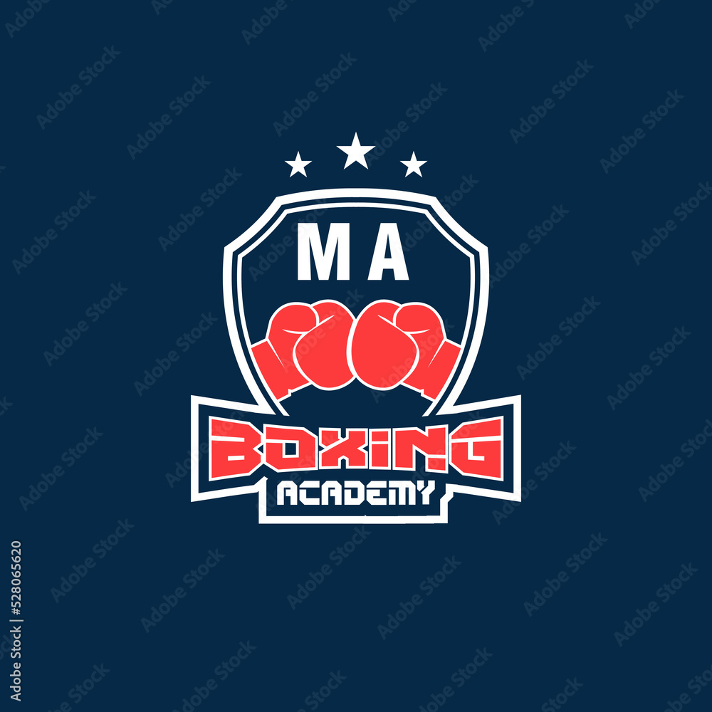 Initial MA Boxing Logo designs, themes, vector, templates and ...