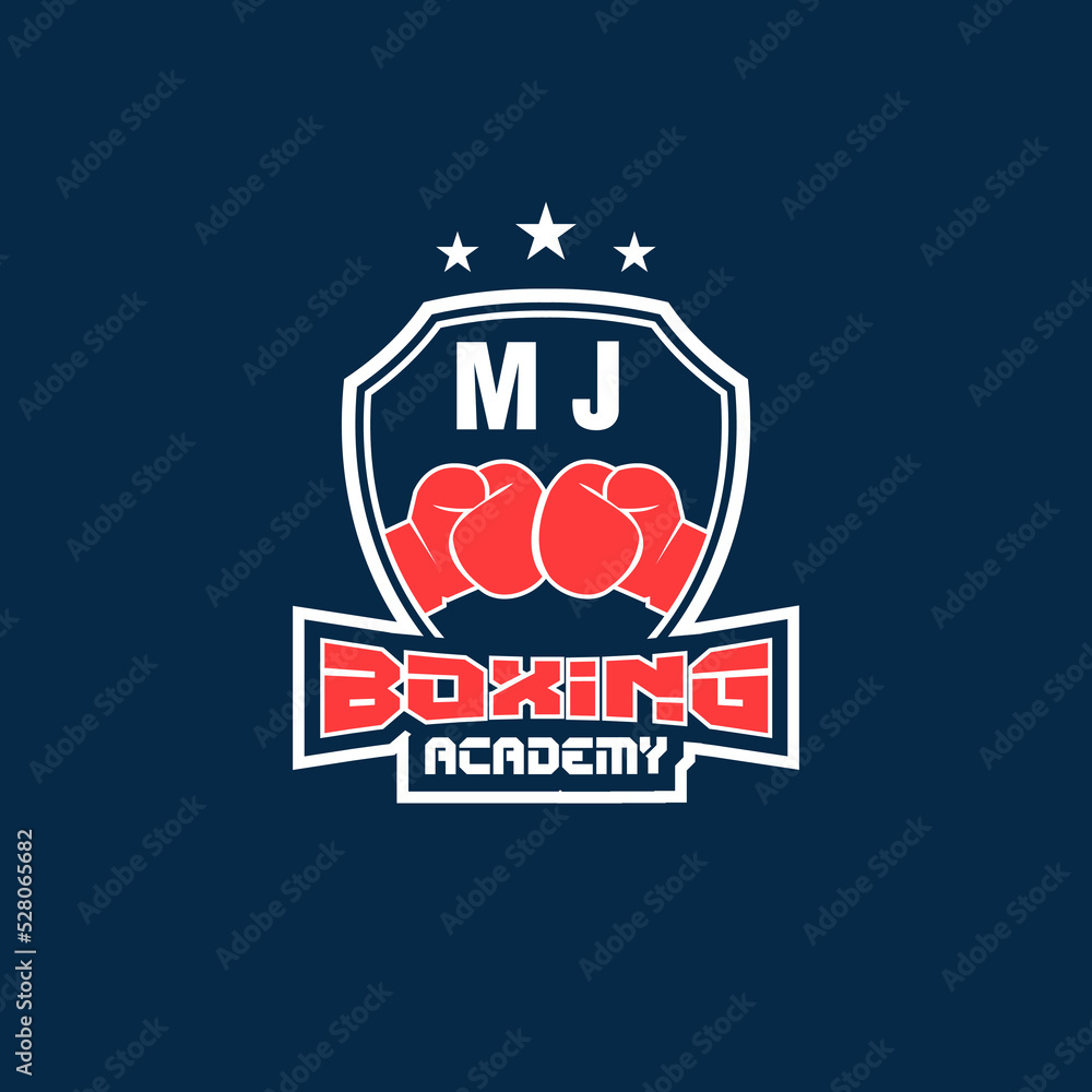 Initial MJ Boxing Logo designs, themes, vector, templates and ...