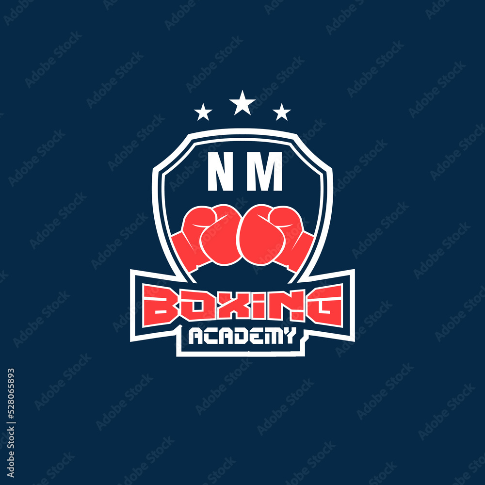 Initial NM Boxing Logo designs, themes, vector, templates and ...