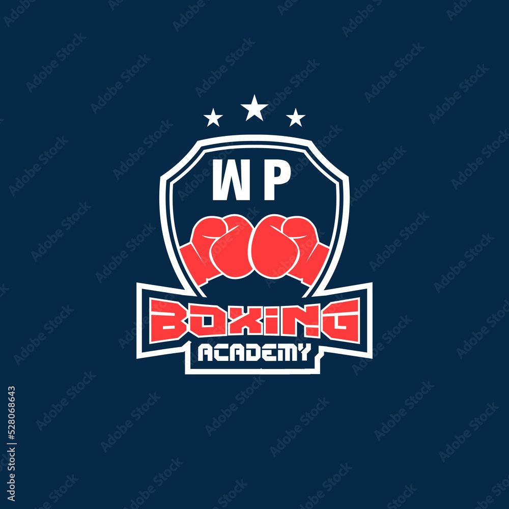 Initial WP Boxing Logo designs, themes, vector, templates and ...