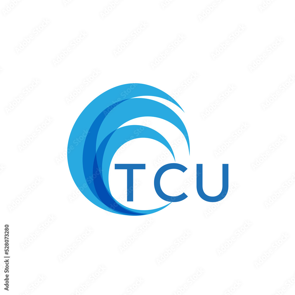 TCU letter logo. TCU blue image on white background. TCU Monogram logo ...