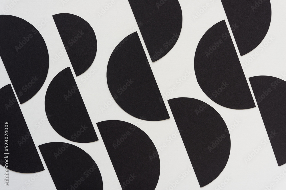 black and white background with semi-circle design Stock Photo | Adobe ...