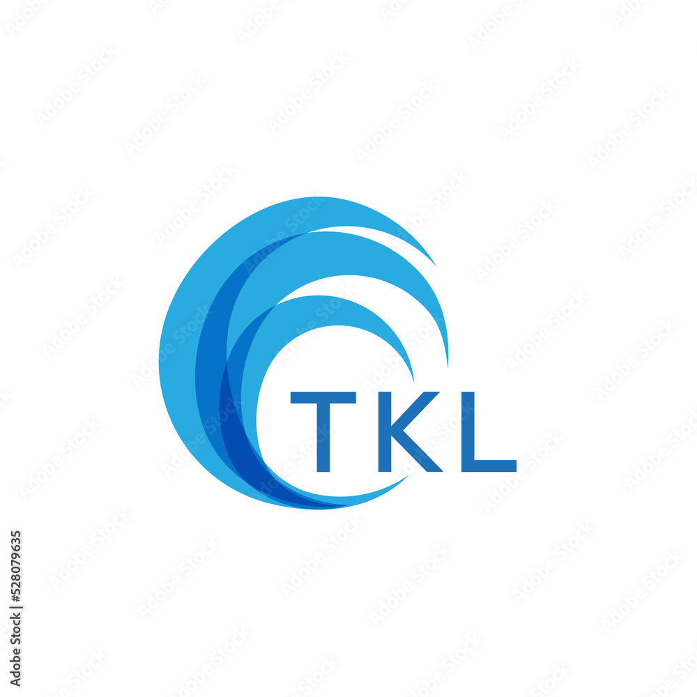TKL letter logo. TKL blue image on white background. TKL Monogram logo ...