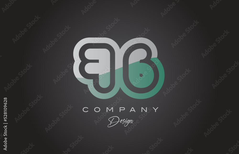 76 green grey number logo icon design. Creative template for company ...