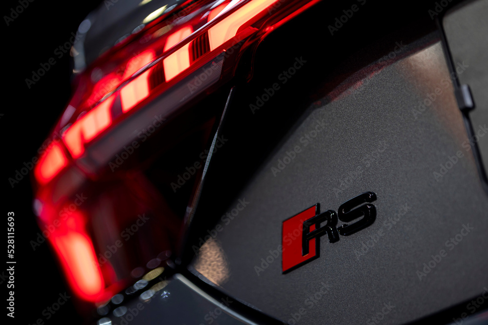 Audi RS logo emblem sign Stock Photo | Adobe Stock