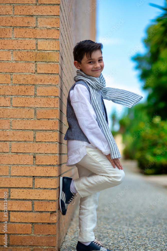 Boy model posing in formal clothes Stock Photo | Adobe Stock