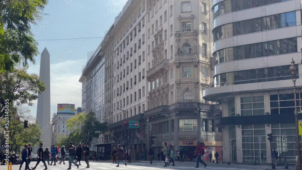Center of Buenos Aires, Capital of Argentina, with the Famous Monument ...