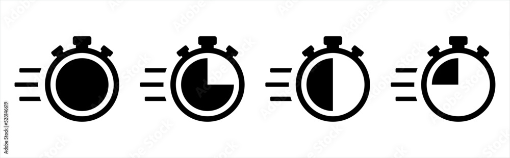 Quick time icon, speed time symbol signs, vector illustration Stock ...