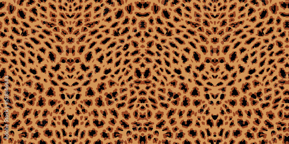Vector seamless pattern. Leopard skin texture. Stock Vector | Adobe Stock