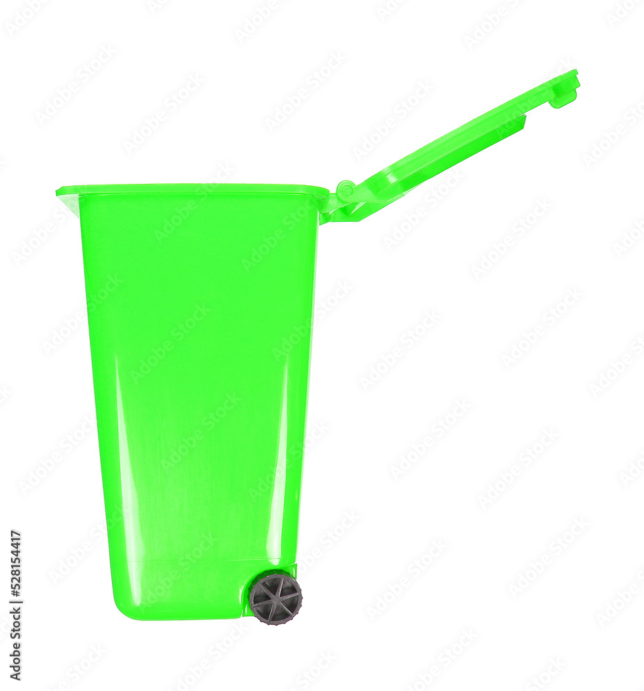 green trash bin.rubbish bin on transparent background png file Stock ...