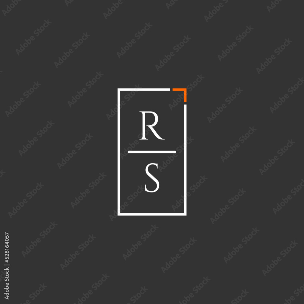 RS initial monogram logo for technology with square style design Stock ...