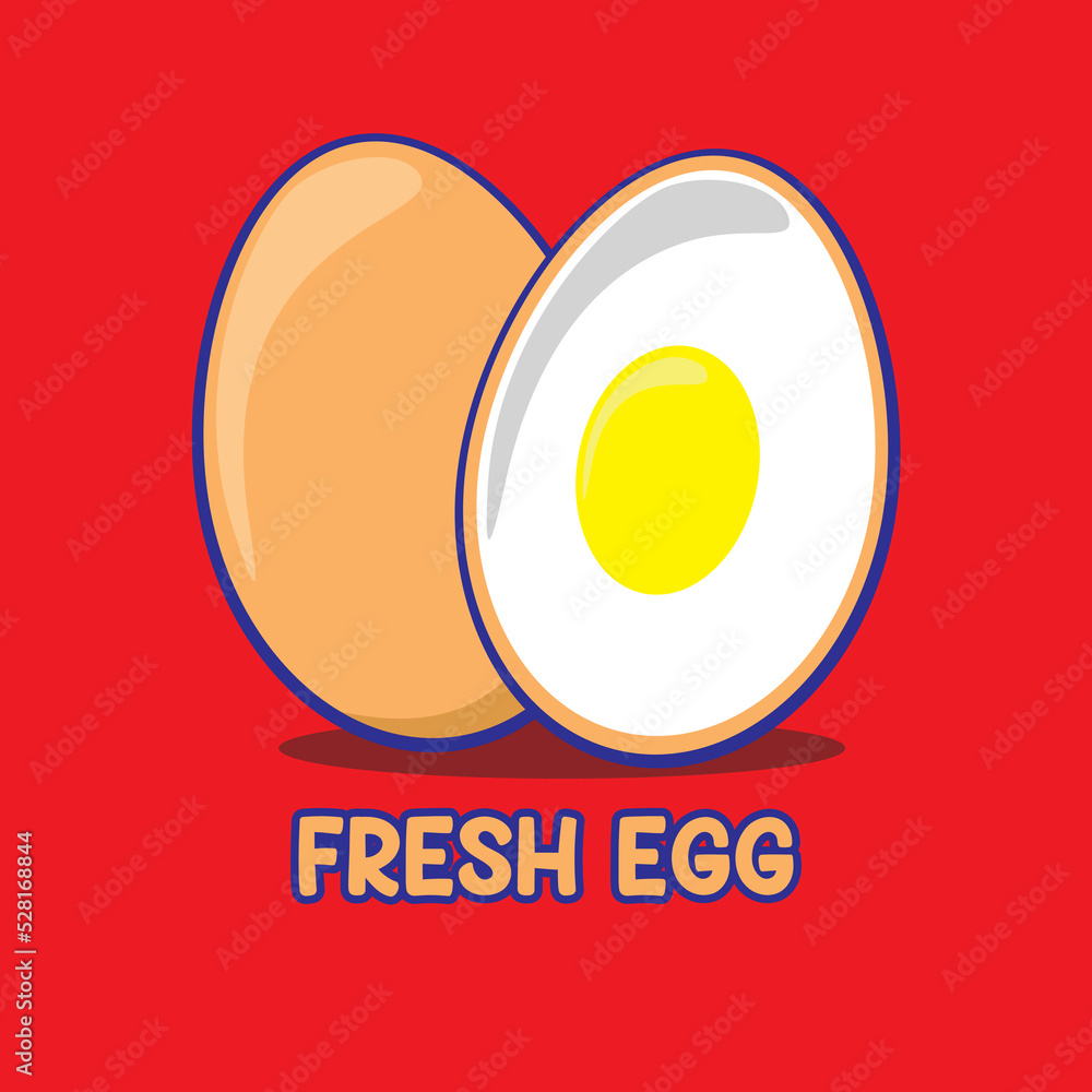 vector illustration in the form of a fresh egg with an interesting and ...