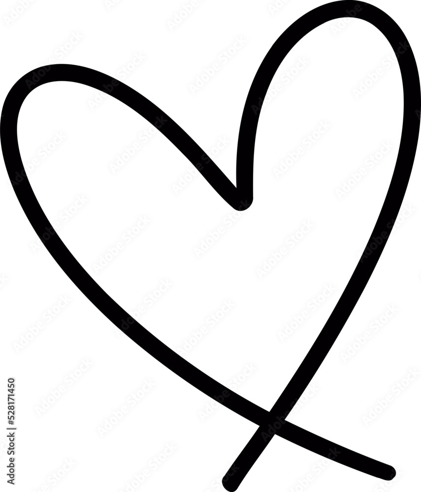Hand drawn heart illustration Stock Vector | Adobe Stock