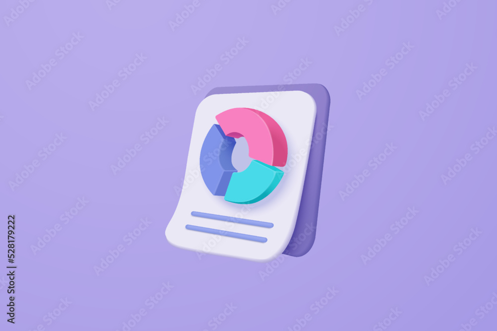 3d clipboard with business idea goals on project plan, fast progress ...