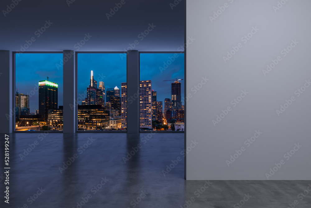 Downtown Philadelphia City Skyline Buildings from High Rise Window ...