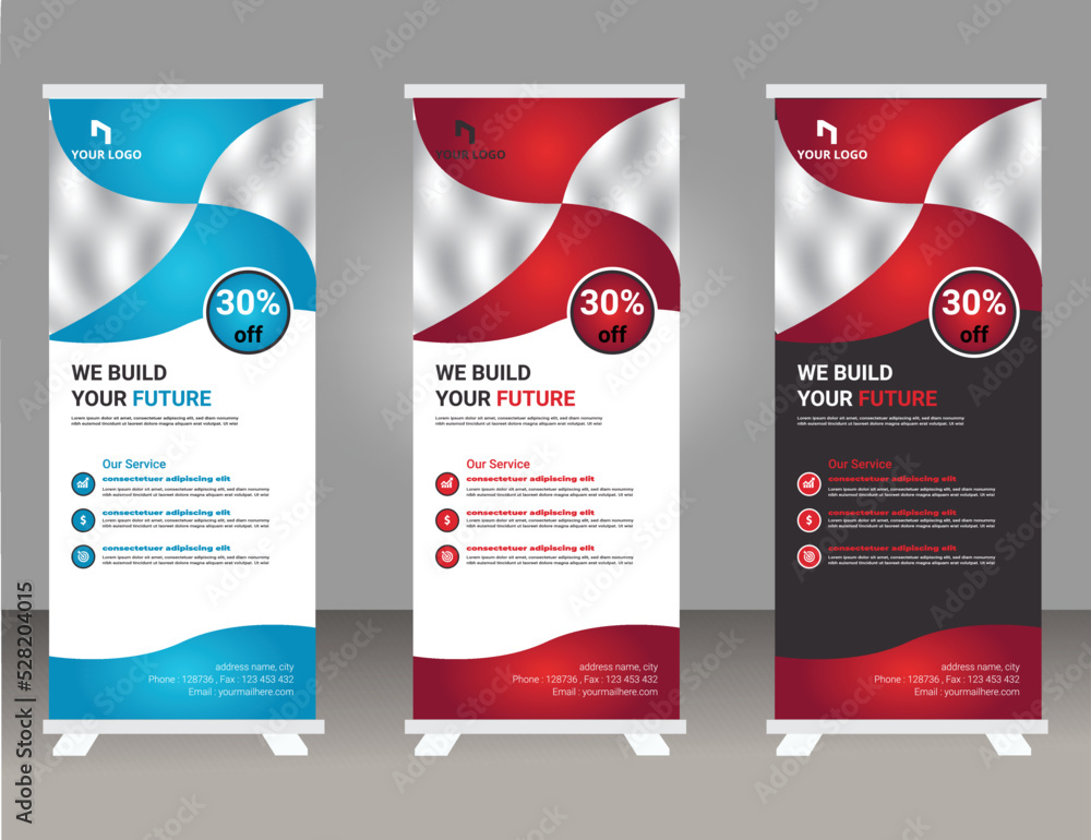 Roll up banner design template modern xbanner rull up design golf ...