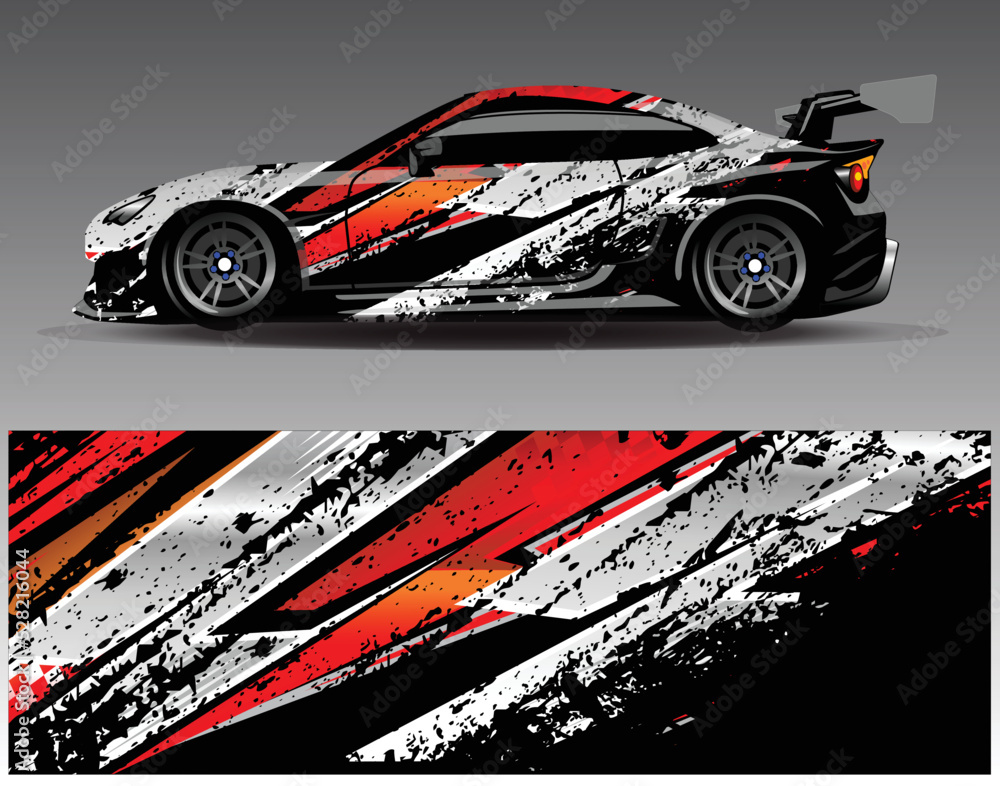 Graphic abstract stripe racing background designs for vehicle rally ...