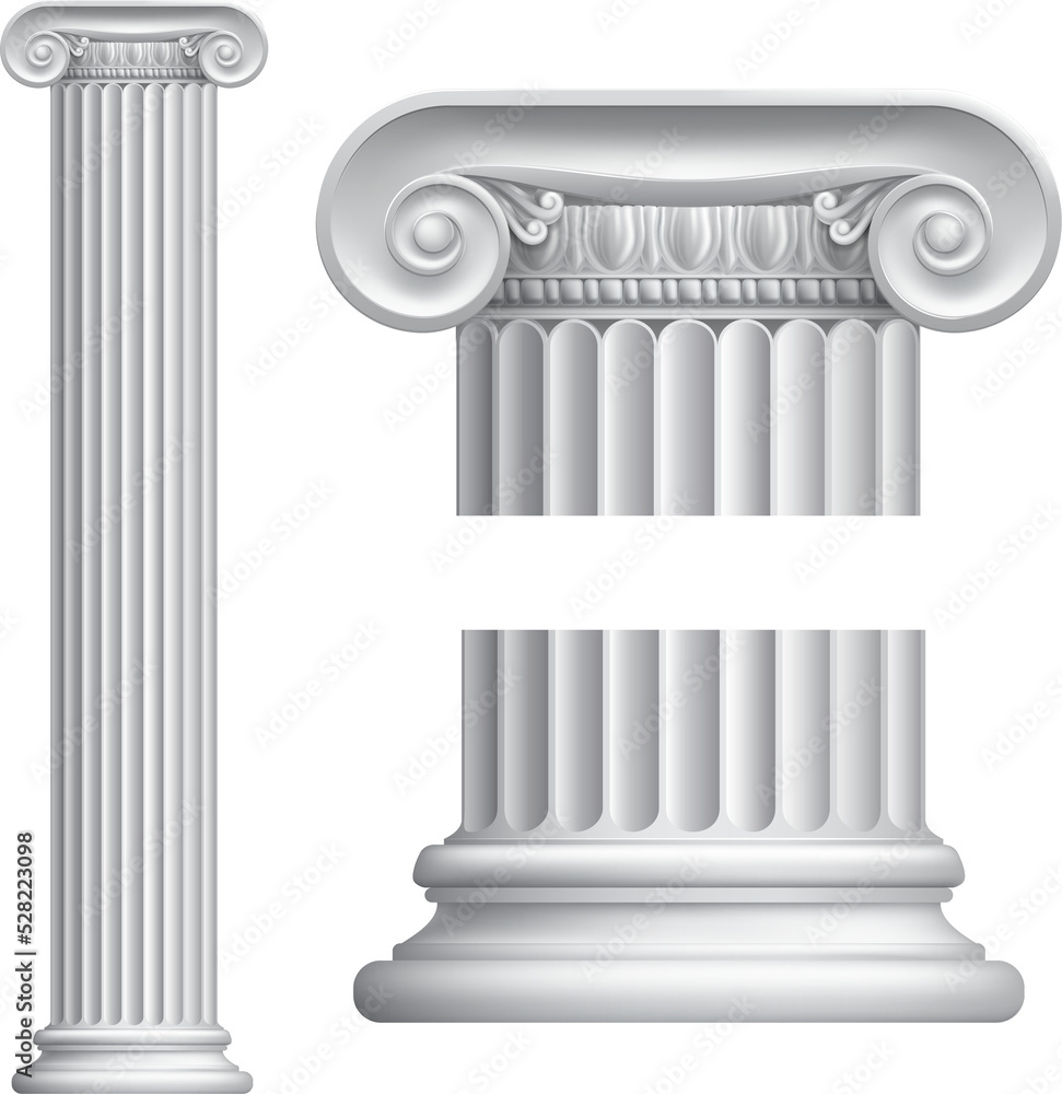 Ionic column Stock Illustration | Adobe Stock