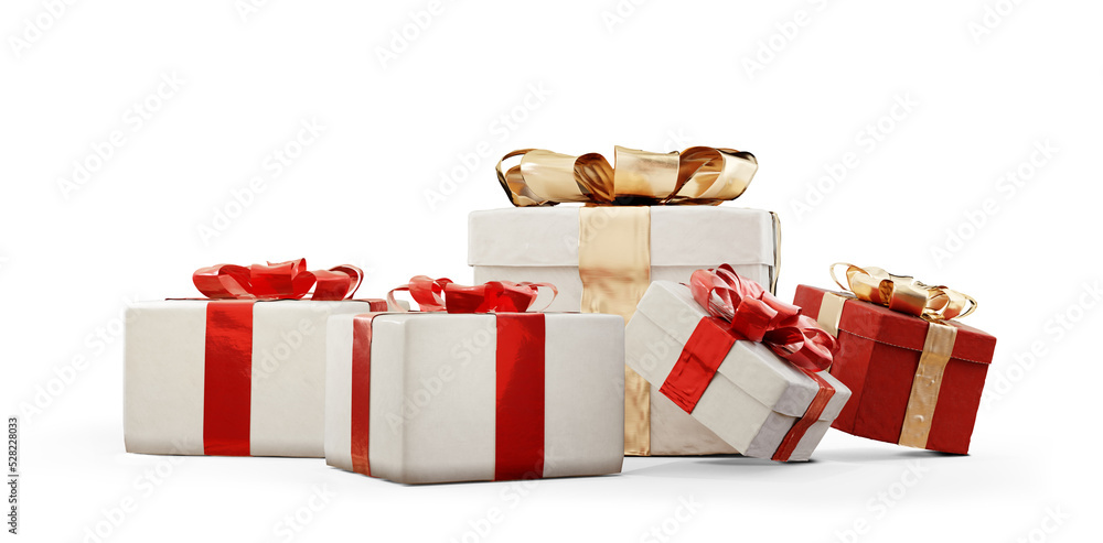 presents, christmas gifts, isolated 3d-illustration Stock Illustration ...
