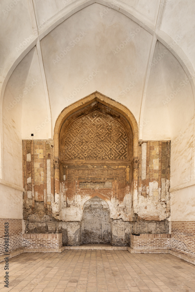 Mihrab is a niche in the wall of Namazgah mosque, at the point nearest ...