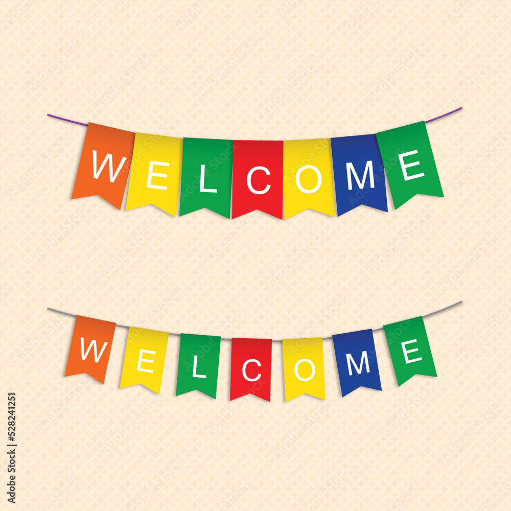 Welcome banner for classroom and office Stock Vector | Adobe Stock
