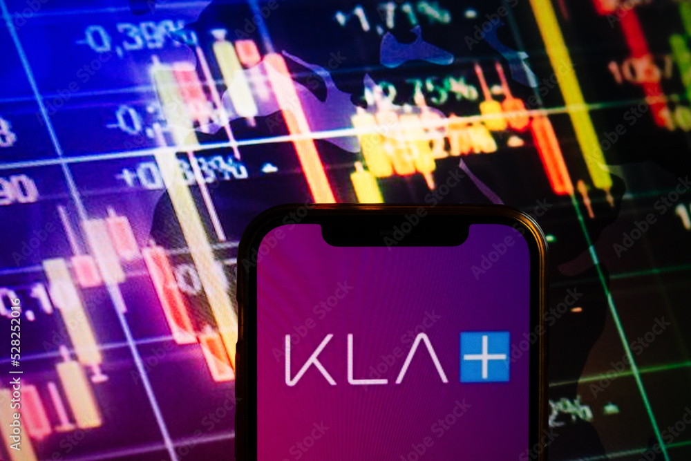 KONSKIE, POLAND - August 30, 2022: Smartphone displaying logo of KLA ...
