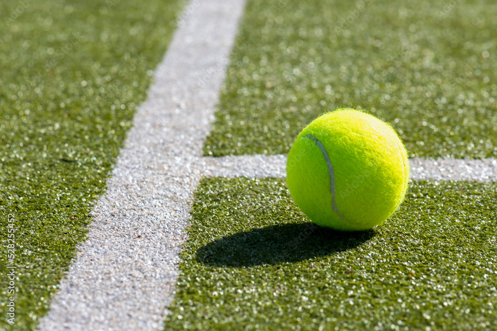tennis background Close-up shots of tennis balls in tennis courts With ...