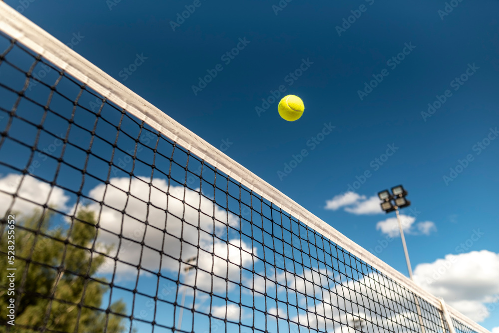 tennis background Close-up shots of tennis balls in tennis courts With ...