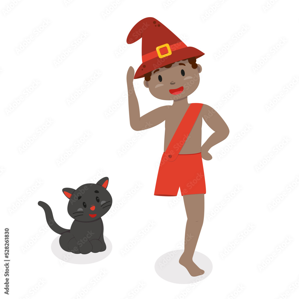 Saci Perere, personagem do folclore brasileiro, com elementos de ...