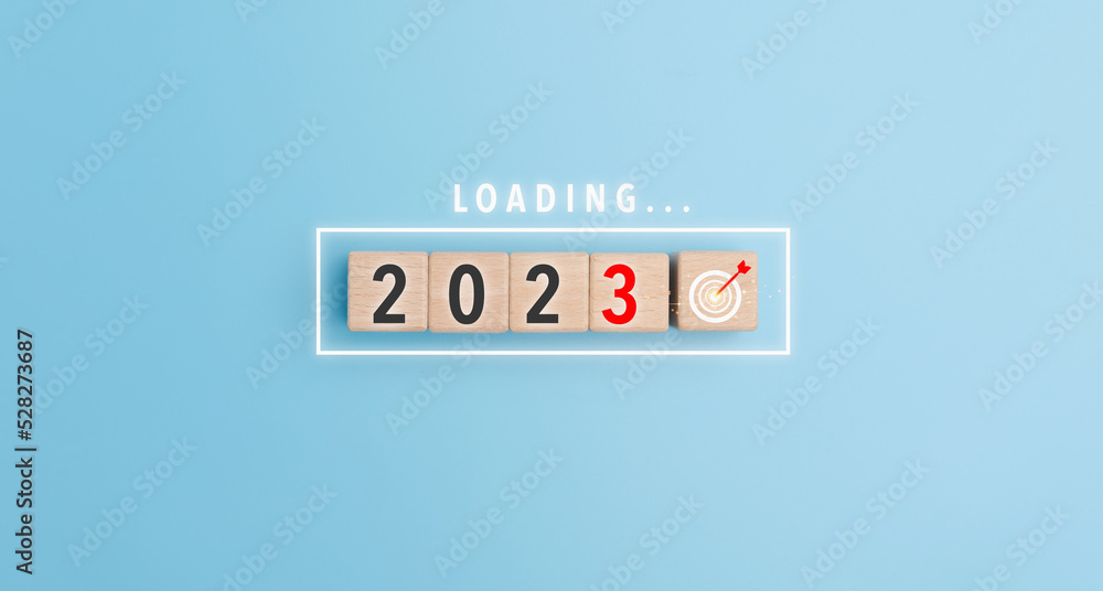 Start new year 2023 setting goal plan, target concept, strategy, new ...