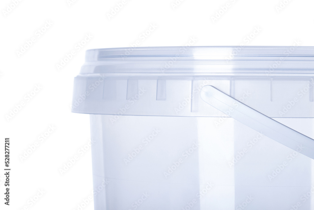 Transparent plastic bucket with transparent lid - 2200 ml, plastic ...