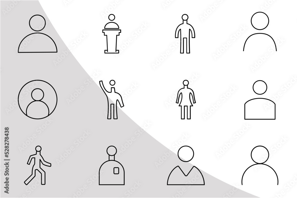 Man Icons Outline, Male and Female Svg, Man Outline Bundle, Icon Bundle ...