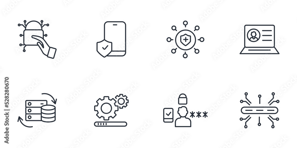 Cybersecurity icons set . Cybersecurity pack symbol vector elements for ...