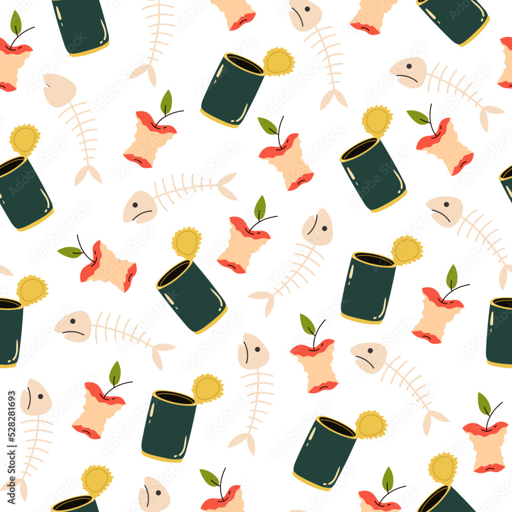 Pollution waste trash recycle garbage texture seamless abstract ...